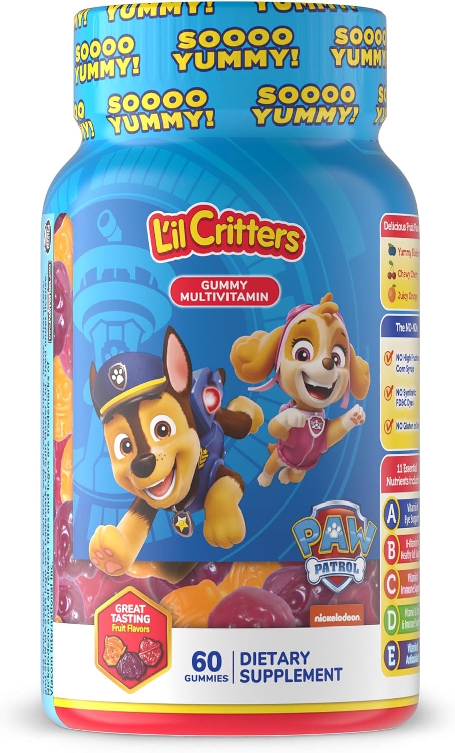 L’il Critters – Gummy Paw Patrol Multivitamin, 190 Gomitas – Flamatoys