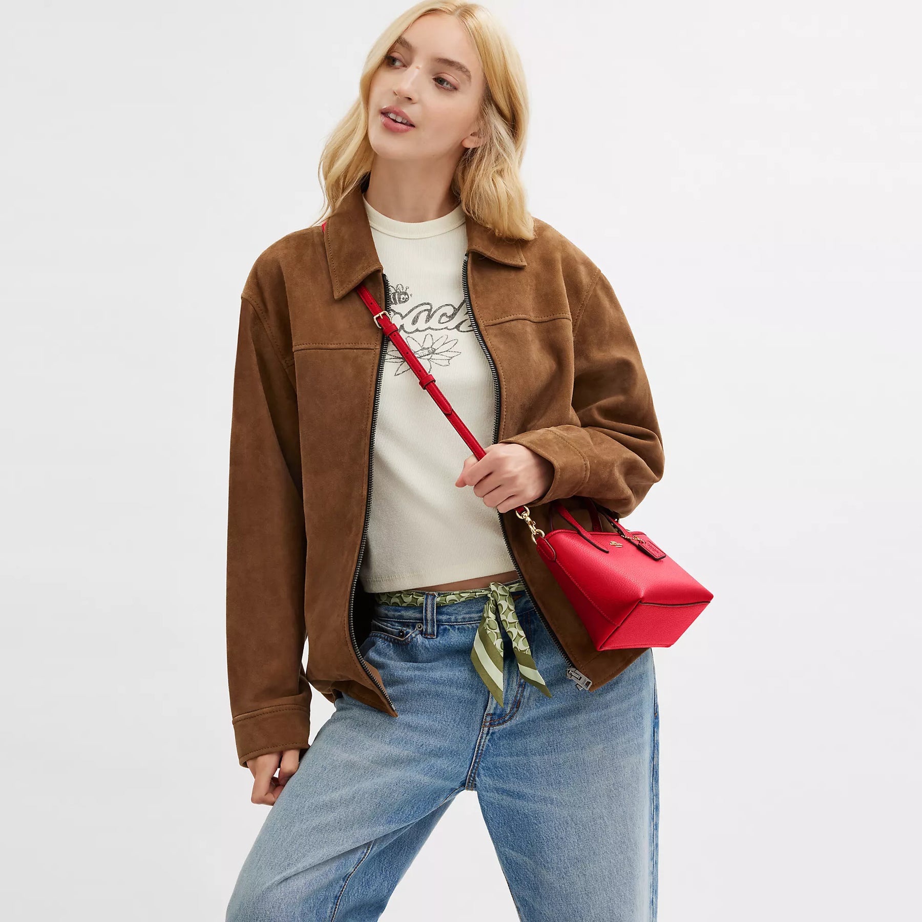 Coach – Cartera City Mini Tote Bag (Gold/Bold Red) – Flamatoys