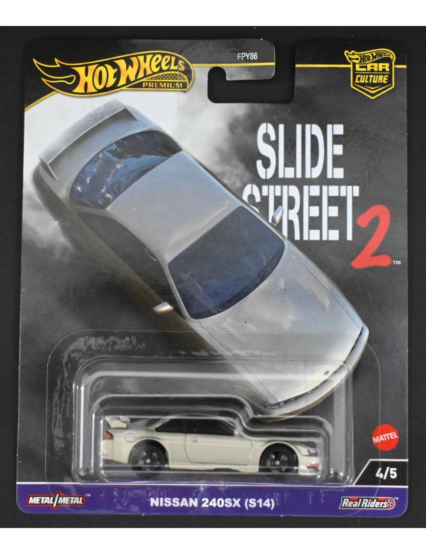 Hot Wheels Premium – Slide Street 2 Nissan 240SX (S14) – Flamatoys